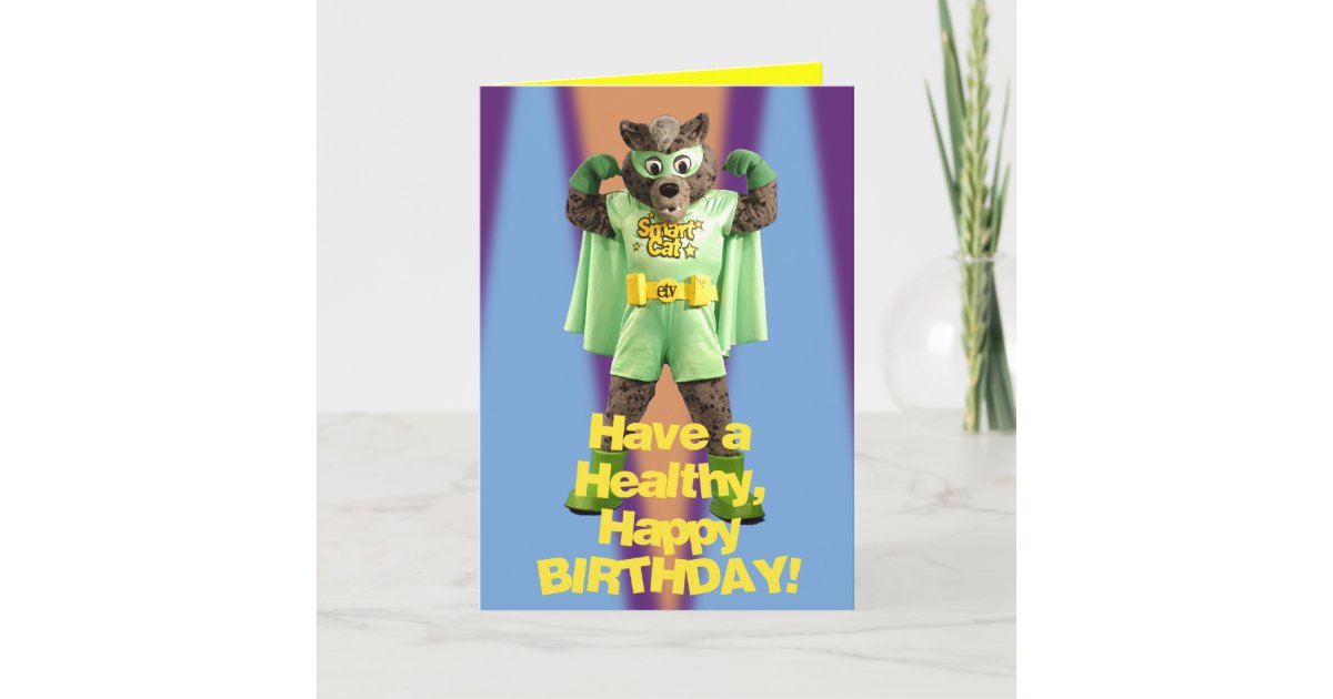 ETV Smart Cat Birthday Card | Zazzle.com