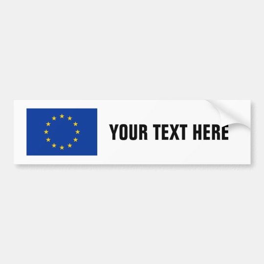 EU European Union flag custom bumper stickers | Zazzle.com