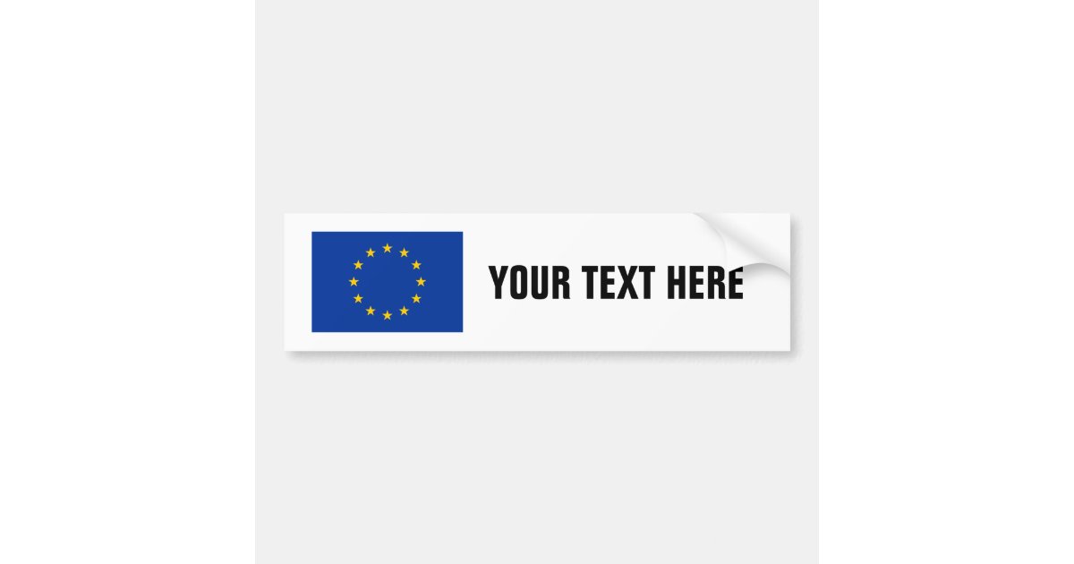 EU European Union flag custom bumper stickers | Zazzle
