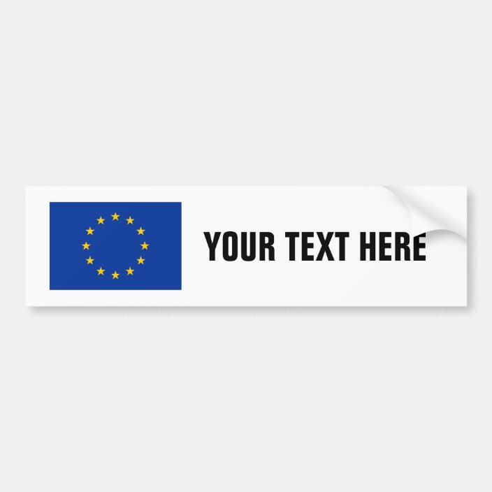 EU European Union flag custom bumper stickers | Zazzle.com
