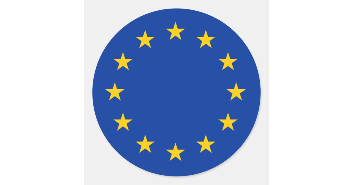 EU flag Classic Round Sticker | Zazzle
