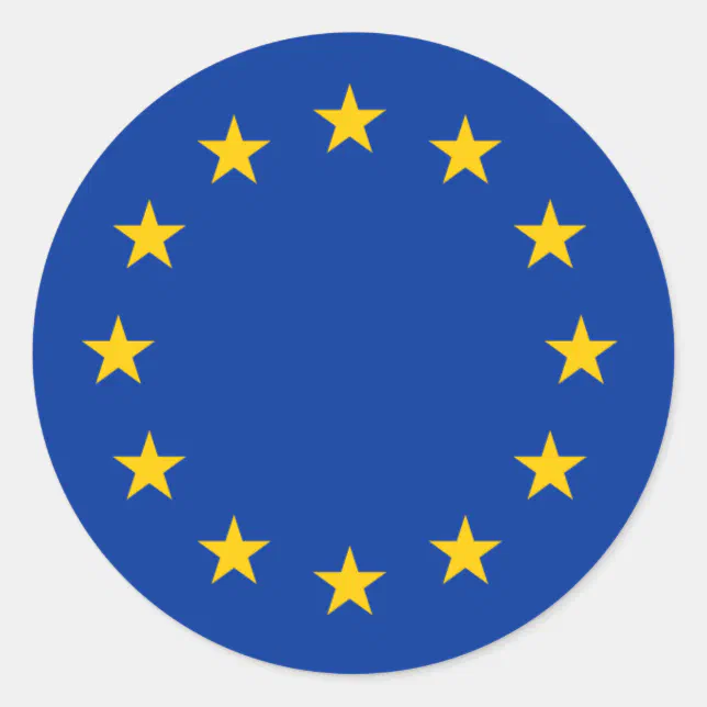 EU flag Classic Round Sticker | Zazzle