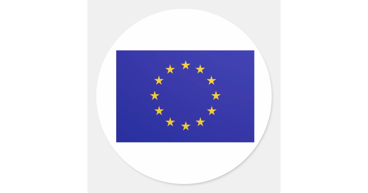 EU Flag Classic Round Sticker | Zazzle