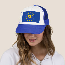 EU Flag, European Union Supporters Hat. Trucker Hat | Zazzle
