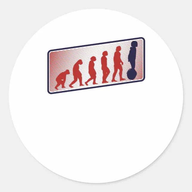 EUC Monowheel Evolution E Unicycle Classic Round Sticker | Zazzle