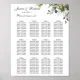 Eucalyptus 12 Tables Seating Chart Poster Sign | Zazzle