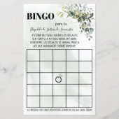Eucalyptus Bingo Bridal shower bilingual game | Zazzle