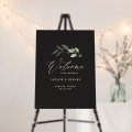 Eucalyptus black gold wedding welcome foam board | Zazzle
