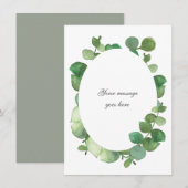 Eucalyptus Boho Greenery Your Message Thank You Card | Zazzle