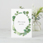 Eucalyptus Boho Greenery Your Message Thank You Card | Zazzle