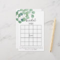Eucalyptus - bridal shower bingo game | Zazzle