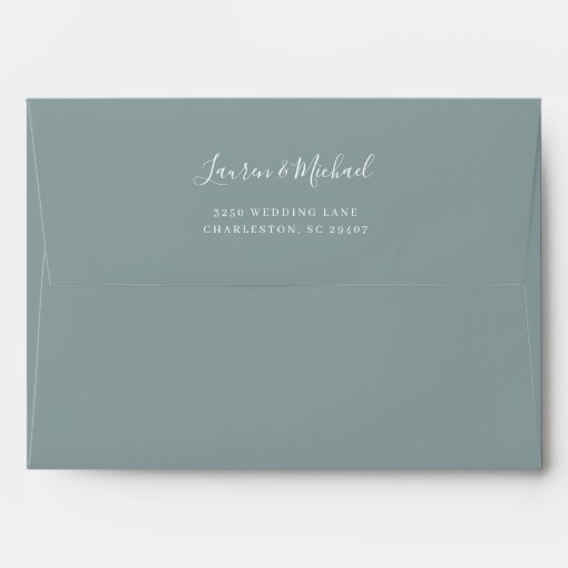 Eucalyptus Crest | Wedding Envelope | Zazzle