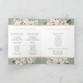 Eucalyptus Dusty Rose Gold Sage Vintage Wedding Program | Zazzle