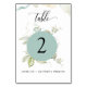 Eucalyptus Elegant Greenery Wedding, Green Table Table Number | Zazzle