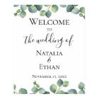 Eucalyptus Foliage Wedding Welcome Poster | Zazzle