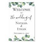Eucalyptus Foliage Wedding Welcome Poster | Zazzle
