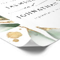Eucalyptus Glow Gold Greenery Welcome Sign Poster3 | Zazzle