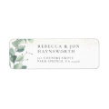 Eucalyptus Sunflower Floral Wedding Return Address Label | Zazzle