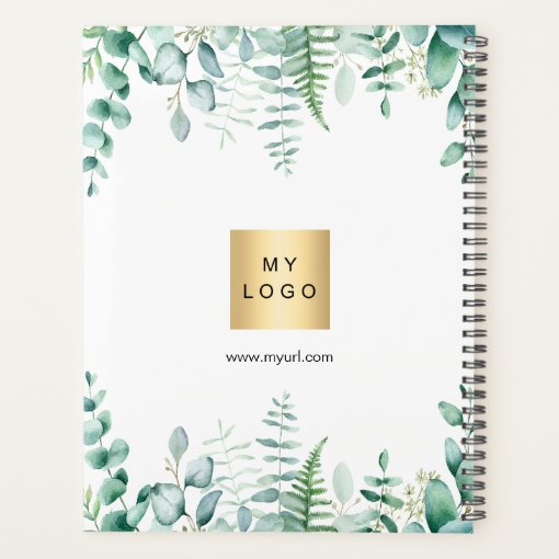 Eucalyptus greenery business logo 2024 planner | Zazzle