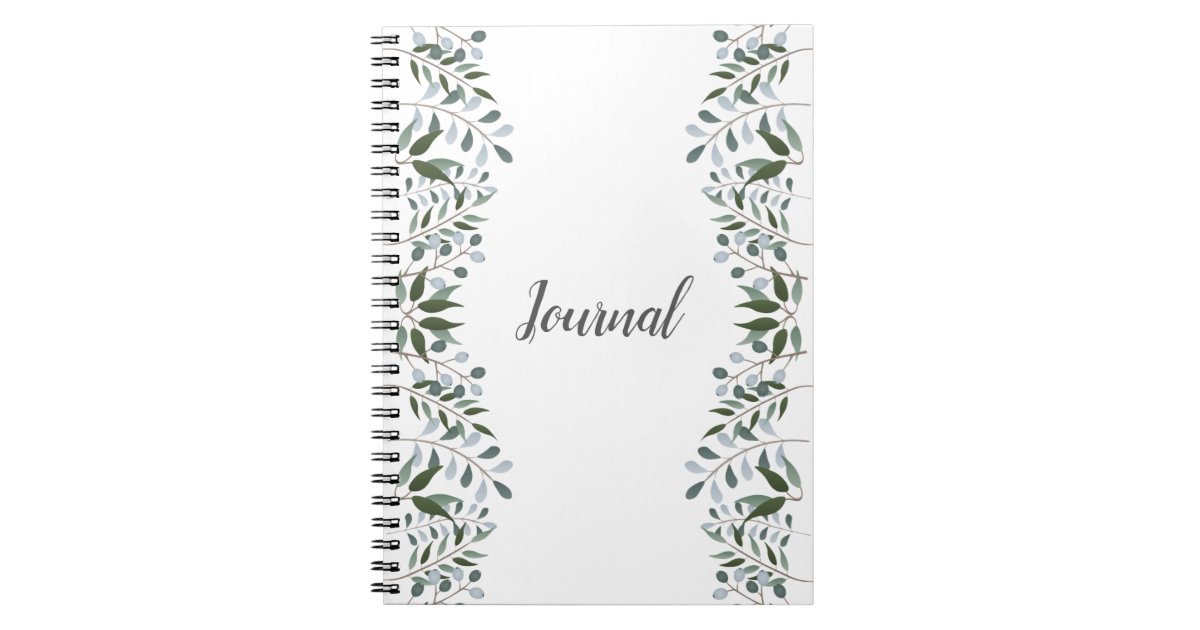 Eucalyptus Greenery Floral Journal | Zazzle