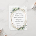 Eucalyptus Greenery Geometric Wedding Invitation | Zazzle