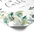 Eucalyptus Greenery Gold Geometric Gifts Cards Poster | Zazzle