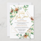 Eucalyptus Greenery Gold Virtual Baby Shower Invitation | Zazzle