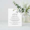 Eucalyptus Greenery Guest Information Details Enclosure Card | Zazzle