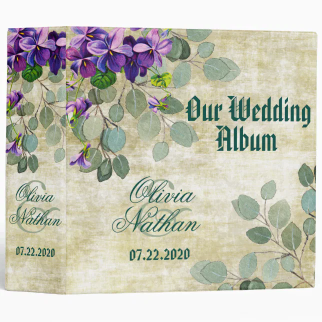 Eucalyptus Greenery Wedding Album Binder | Zazzle