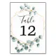 Eucalyptus Greenery Wedding Table Numbers | Zazzle