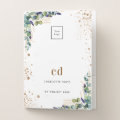 Eucalyptus greenery white business logo pocket folder | Zazzle