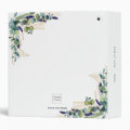 Eucalyptus greenery white name photo 3 ring binder | Zazzle