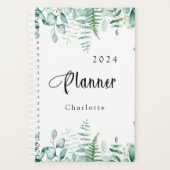 Eucalyptus greenery woodland ferns 2024 planner | Zazzle