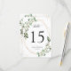 Eucalyptus Leaves Geometric Wedding Table Numbers | Zazzle