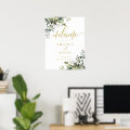 Eucalyptus Leaves Gold Welcome Wedding Sign | Zazzle