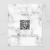 Eucalyptus marble QR code wedding invitation | Zazzle