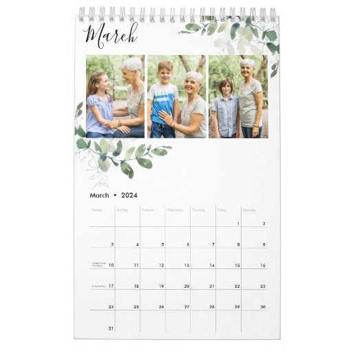 Eucalyptus Photo Collage Calendar | Zazzle