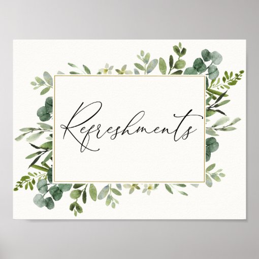 Eucalyptus Refreshments Poster | Zazzle