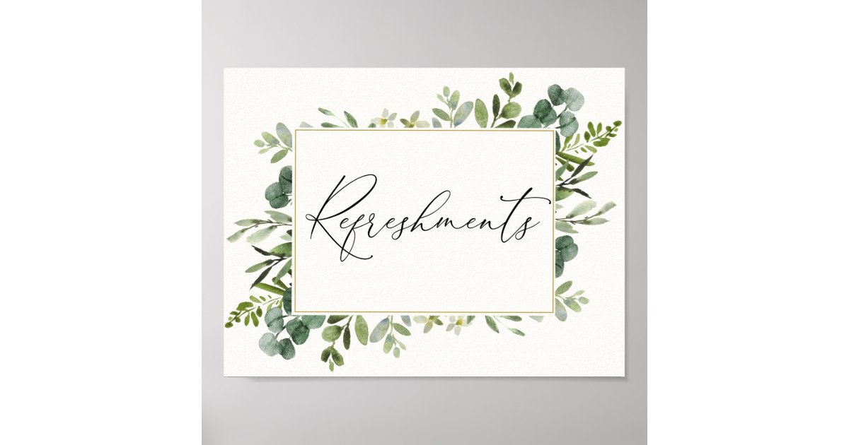 Eucalyptus Refreshments Poster | Zazzle