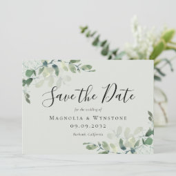 Eucalyptus Sage Green Wedding Save The Date | Zazzle