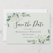 Eucalyptus Sage Green Wedding Save The Date | Zazzle