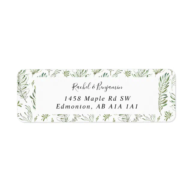 Eucalyptus Script Wedding Boho Chic Greenery Label | Zazzle
