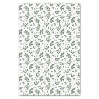 Eucalyptus Silver Dollar Tree Foliage Pattern Tissue Paper | Zazzle