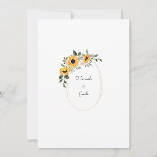 Eucalyptus Sunflower Rustic Wedding Invitation | Zazzle