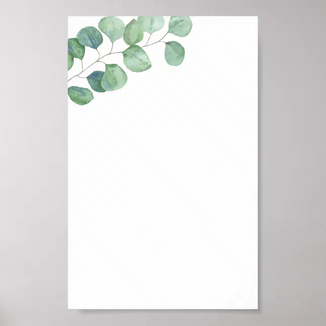 Eucalyptus theme poster | Zazzle