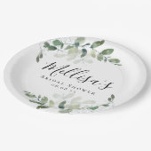 Eucalyptus Watercolor Bridal Shower Paper Plates | Zazzle