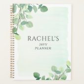 Eucalyptus Watercolor Greenery Garden Planner | Zazzle