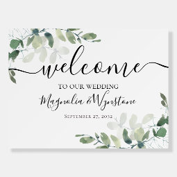 Eucalyptus Wedding Welcome Sign | Zazzle