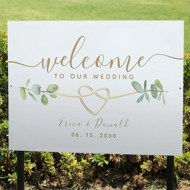 Eucalyptus Wedding Welcome Sign | Zazzle