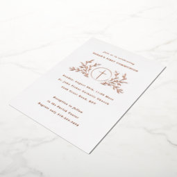 Eucharist First Communion White Foil Invitation | Zazzle
